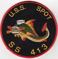 BCPatch, LLC: USS Spot SS 413 - Fish/Torpedo in Mouth